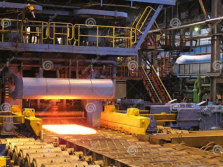 Production of the Steel Sheet. Stock Image - Image of metal ...