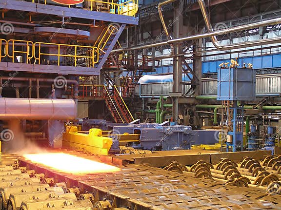 Production of the Steel Sheet. Stock Photo - Image of intensive, iron ...