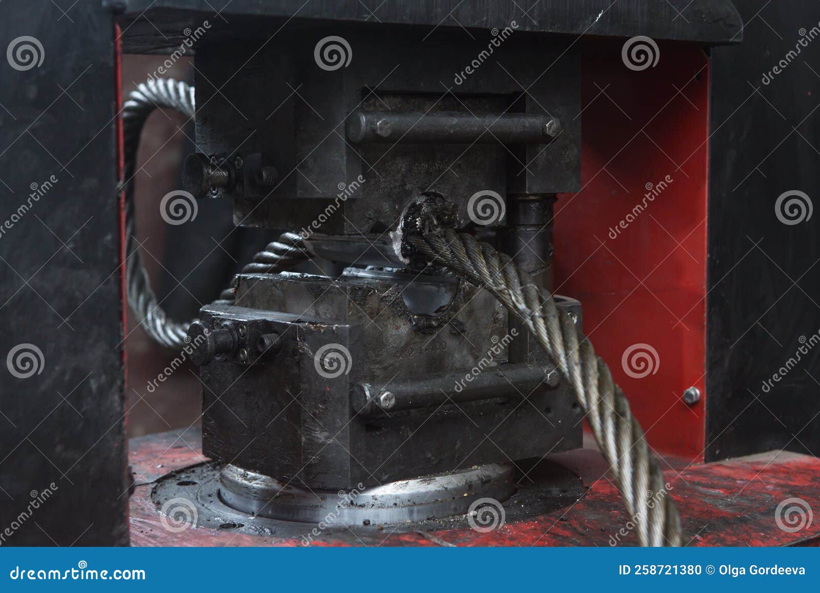 Production of Steel Sling by Crimping Method Stock Photo - Image of ...
