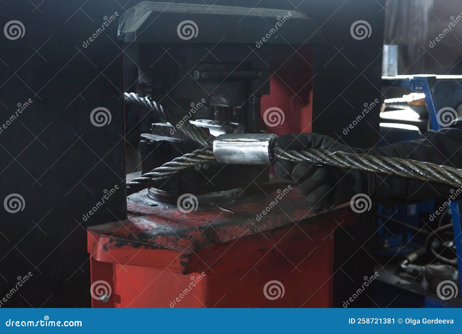 Production of Steel Sling by Crimping Method Stock Image - Image of ...