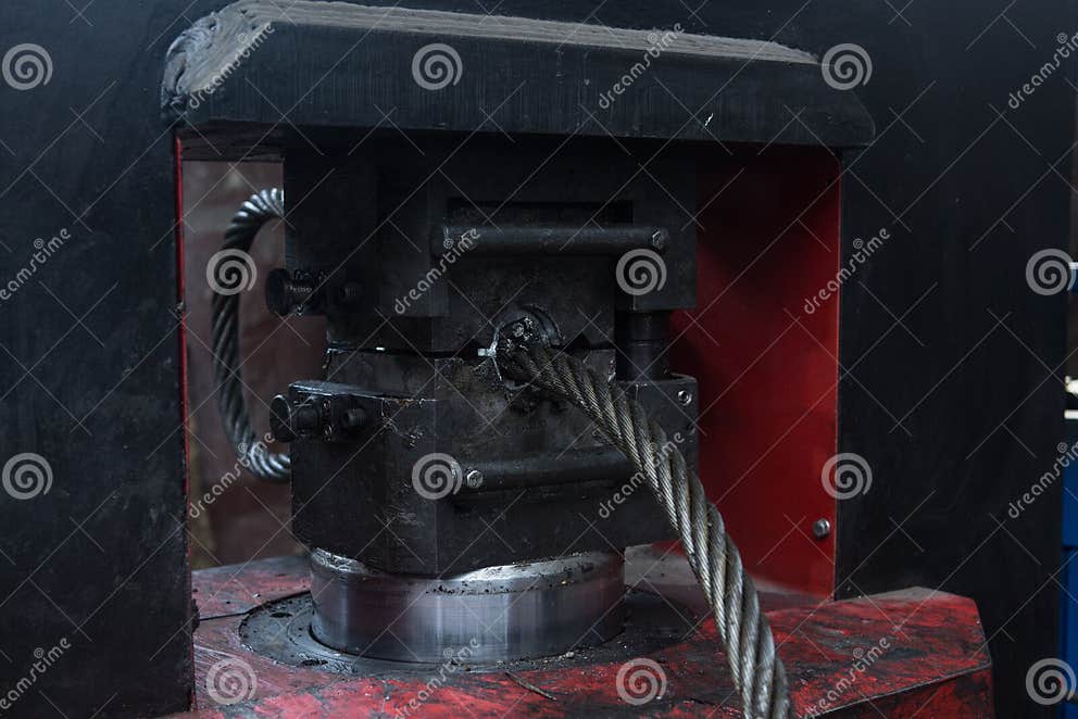 Production of Steel Sling by Crimping Method Stock Photo - Image of ...