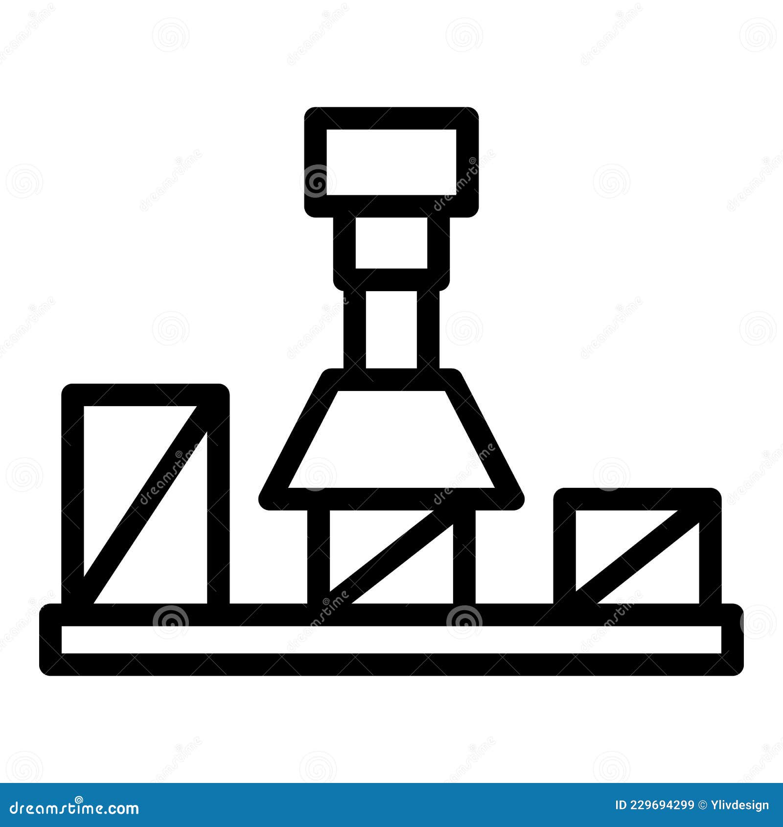 Production System Icon Outline Vector. Factory Machine Stock Vector ...