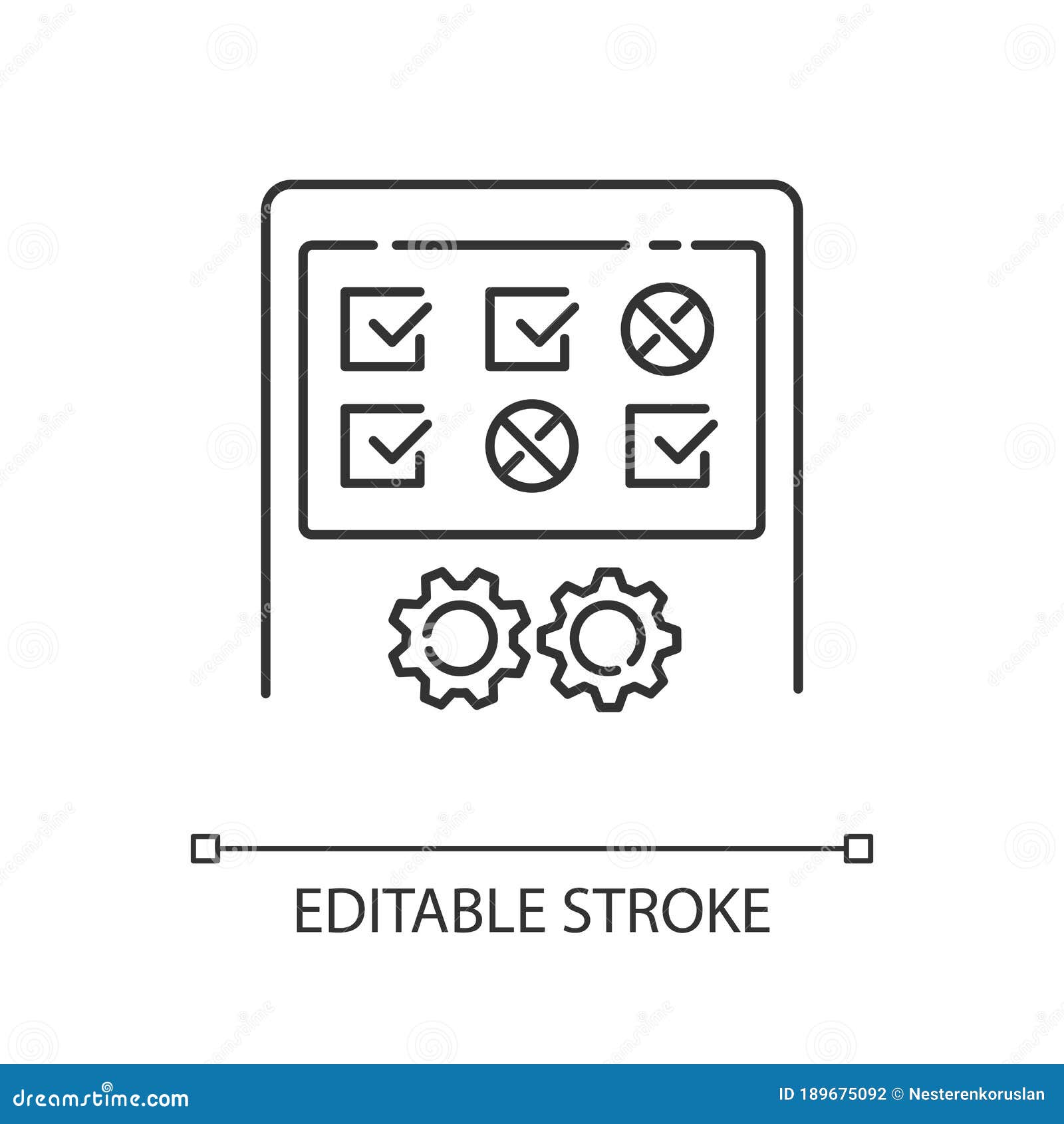 Inspection Pixel Perfect Linear Icon Cartoon Vector | CartoonDealer.com ...