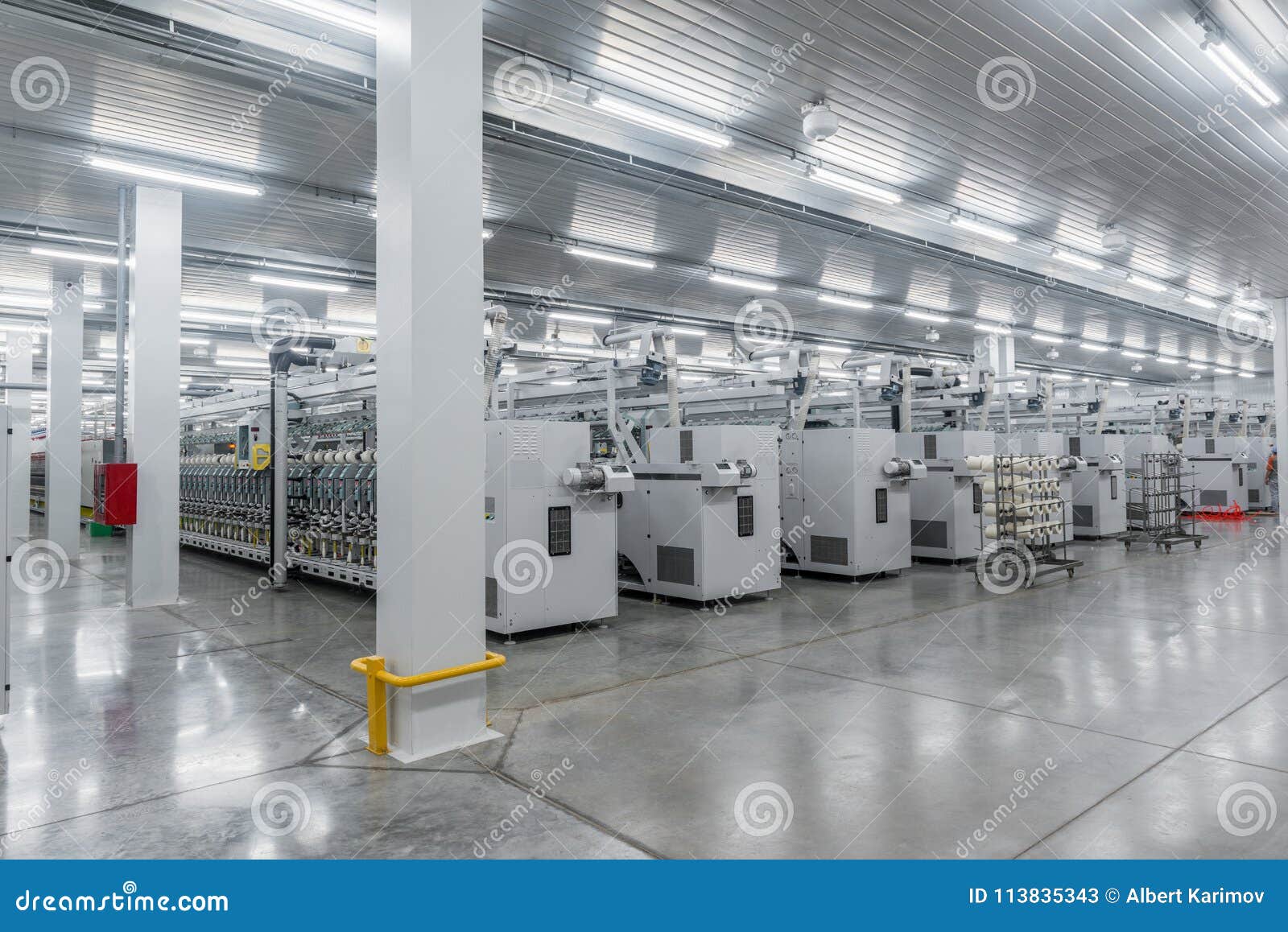 Production of Threads in a Textile Factory Stock Image - Image of ...