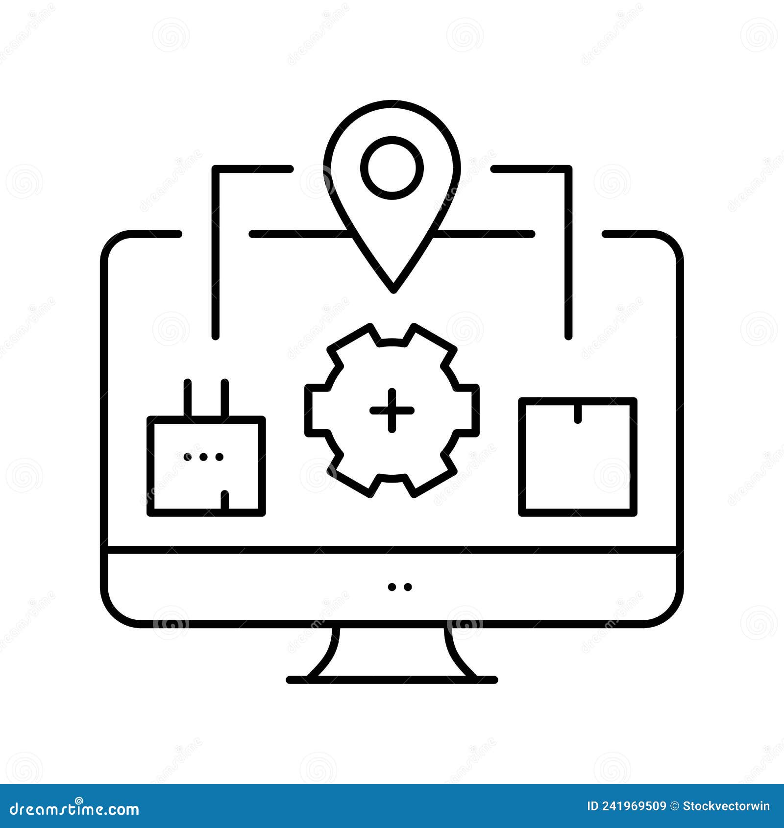 Logistics Process Icons For Supply Chain Diagram Royalty-Free Stock ...
