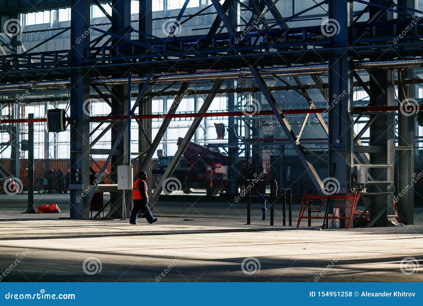 Installation Work in the Production Room. Stock Photo - Image of ...