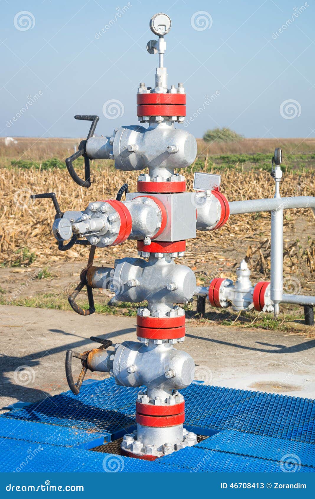 Production wellhead stock image. Image of pipework, latch - 46708413
