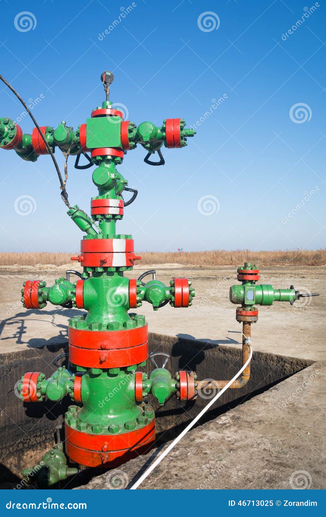 Production wellhead stock image. Image of tool, pump - 46713025