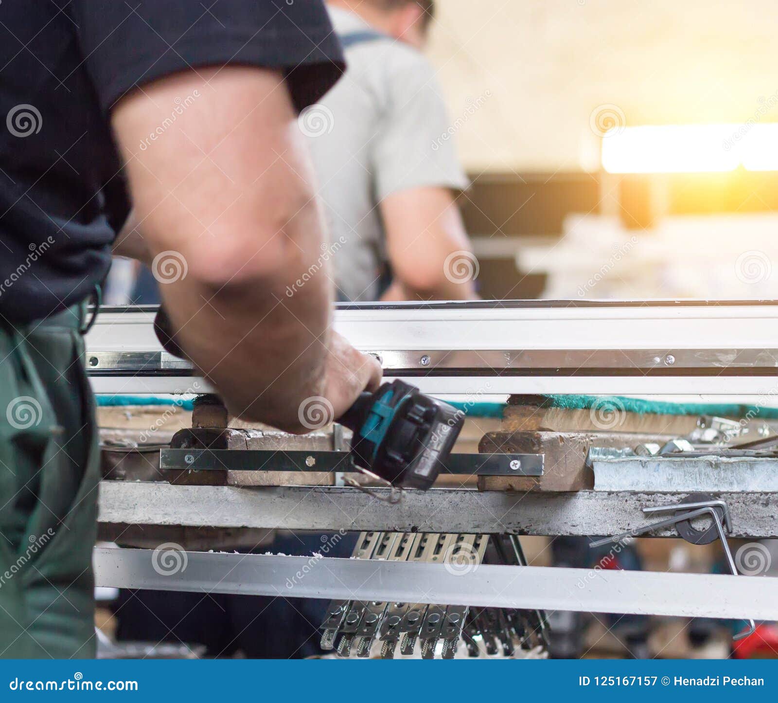 Production Of Pvc Windows, Gluing Of Plastic Corners Of Windows ...