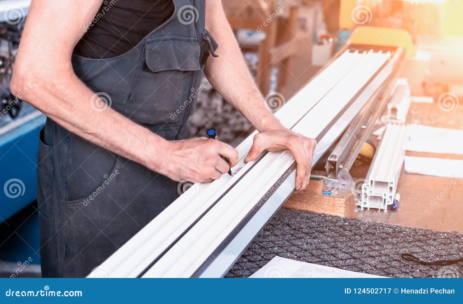 Production Of Pvc Windows, Gluing Of Plastic Corners Of Windows ...