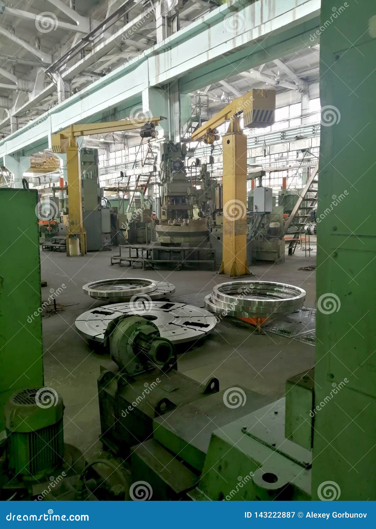 Production Worker Machine-building Factory Stock Image - Image of blue ...