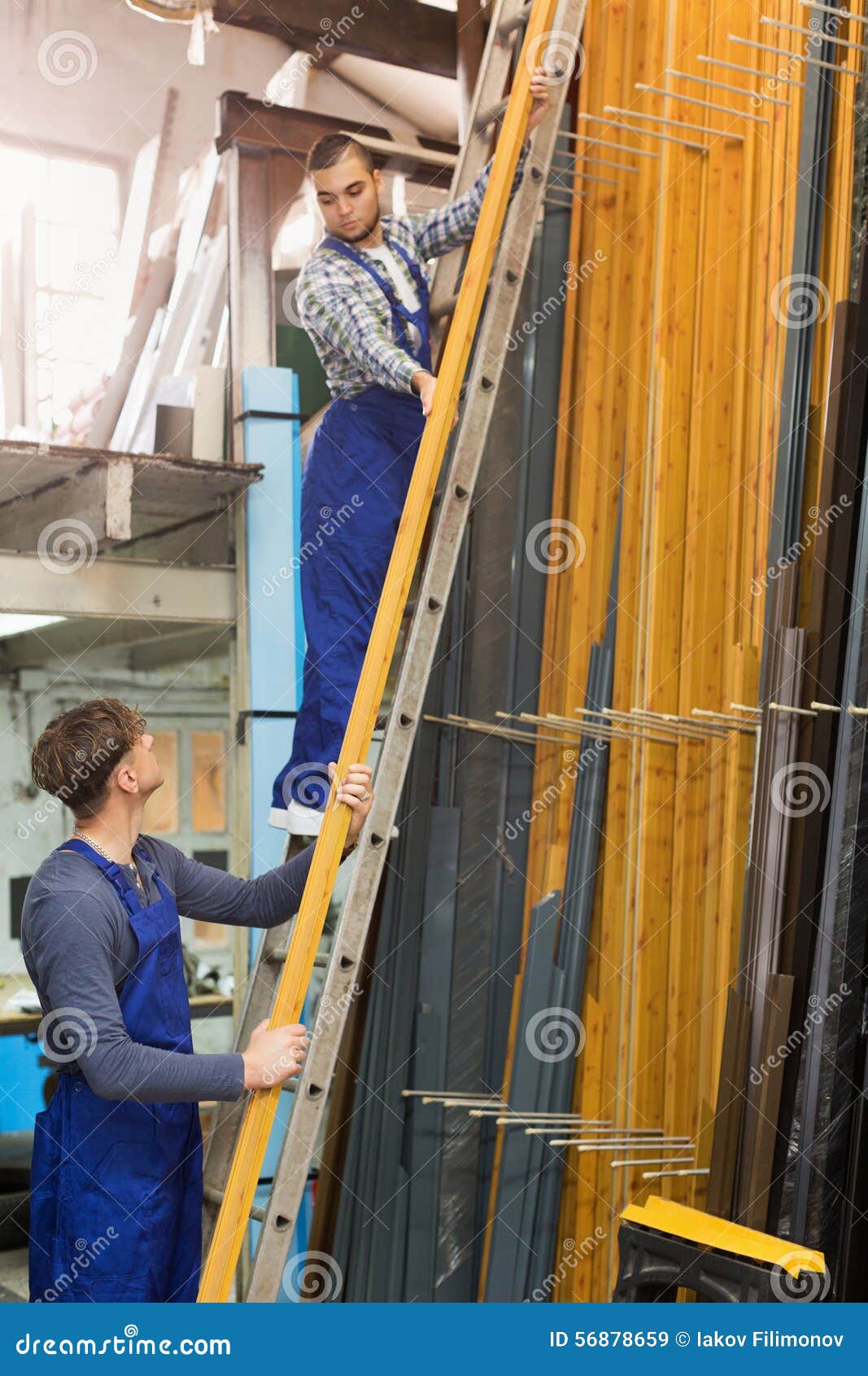 Production Workmen with Different PVC Stock Image - Image of equipment ...
