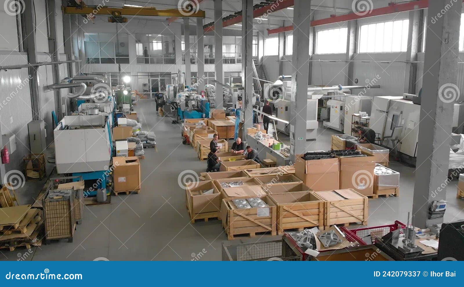 Production Workshop General Plan. Span in a Large Workshop with Machine ...