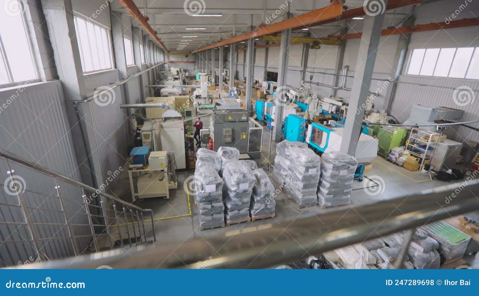 Production Workshop General Plan. Span in a Large Workshop with Machine ...