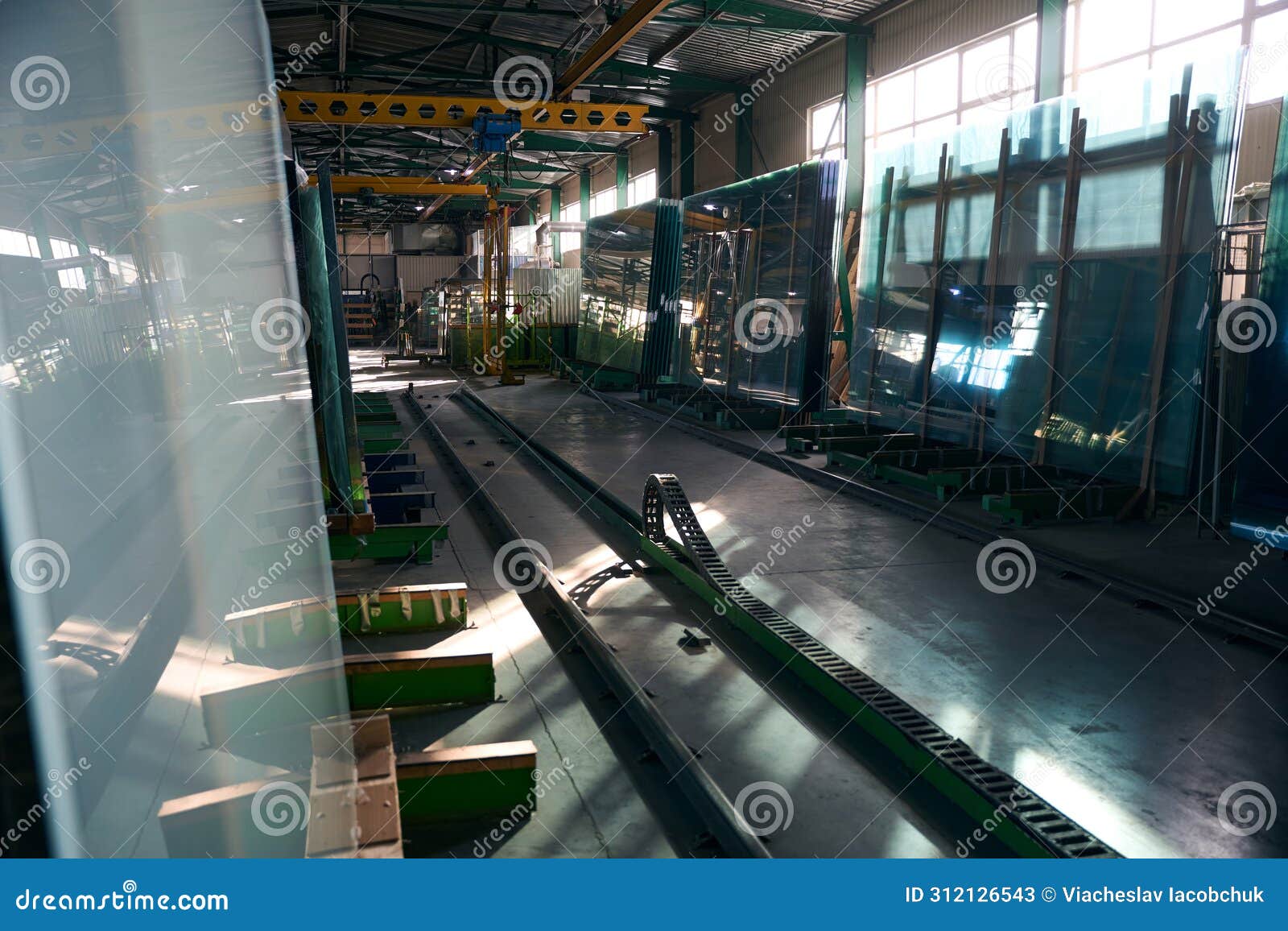 Production Workshop in a Modern Window Production Stock Image - Image ...