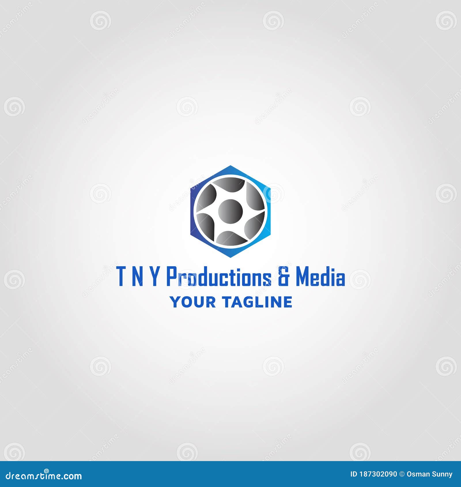 Productions & Media Vector Logo Design Template Idea Stock Vector ...