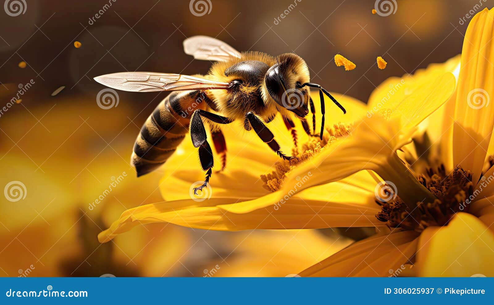 Productive busy bee stock illustration. Illustration of buzzing - 306025937