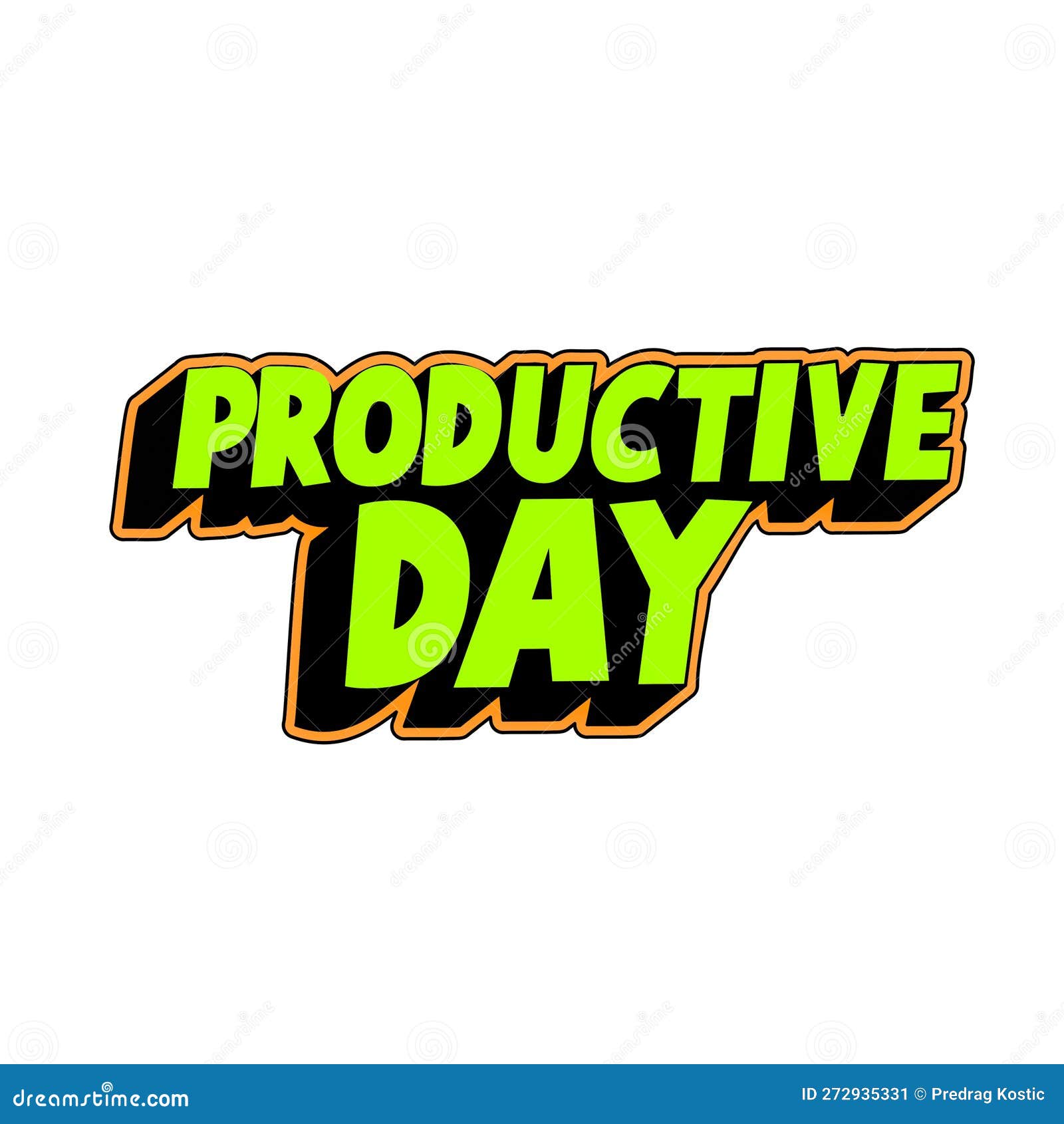 Productive day stock illustration. Illustration of line - 272935331