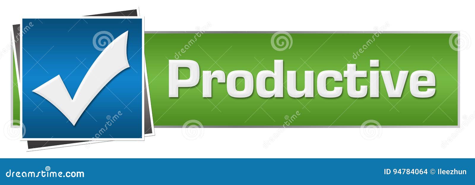 Productive Green Blue Horizontal Stock Illustration - Illustration of ...
