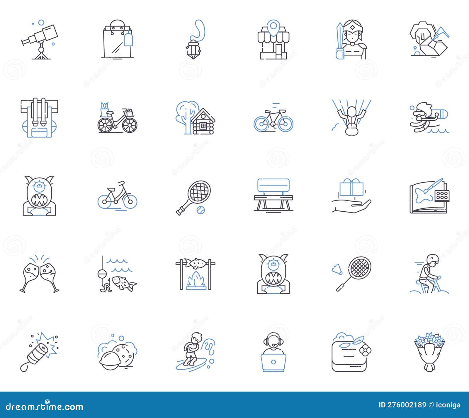 Productive Line Icons Collection. Efficient, Focused, Driven, Organized ...