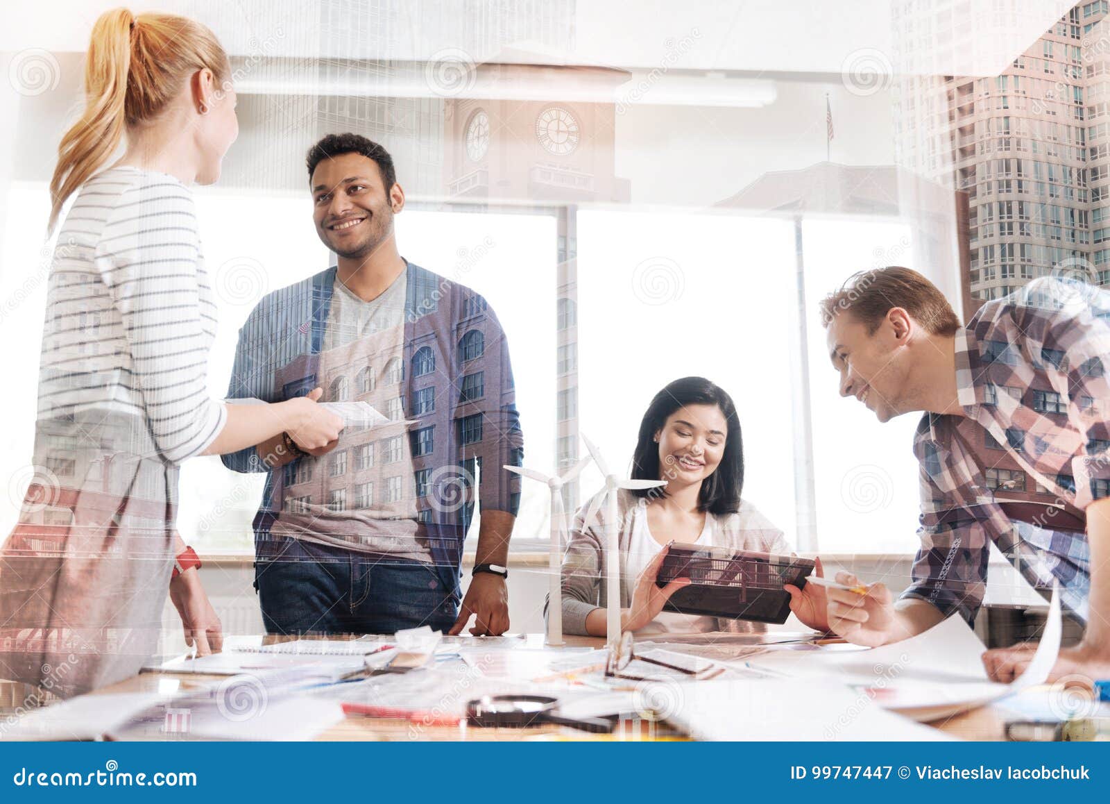 Productive Meeting of Experienced Engineers Stock Image - Image of ...