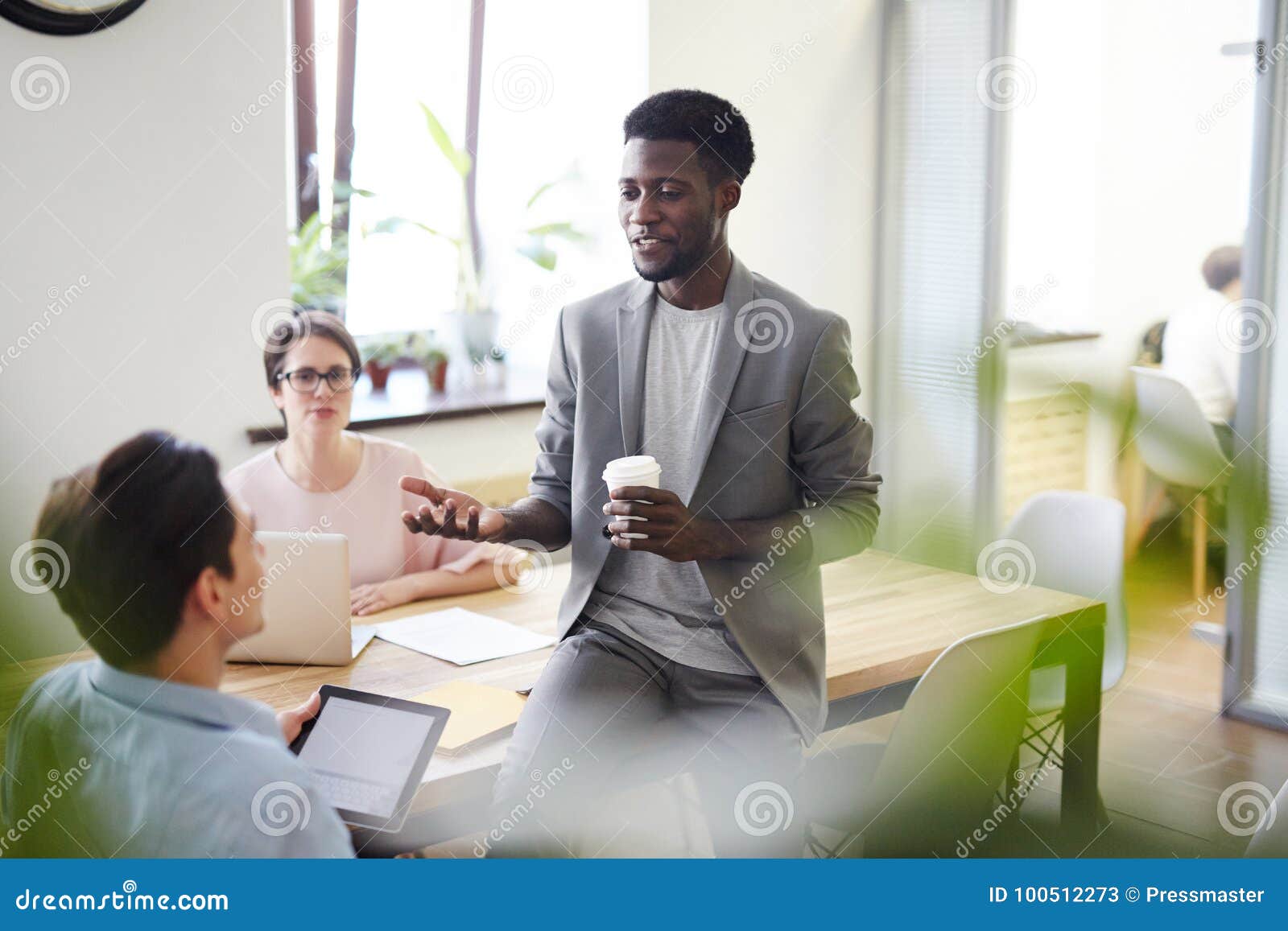 Productive Project Discussion Stock Image - Image of manager, ideas ...