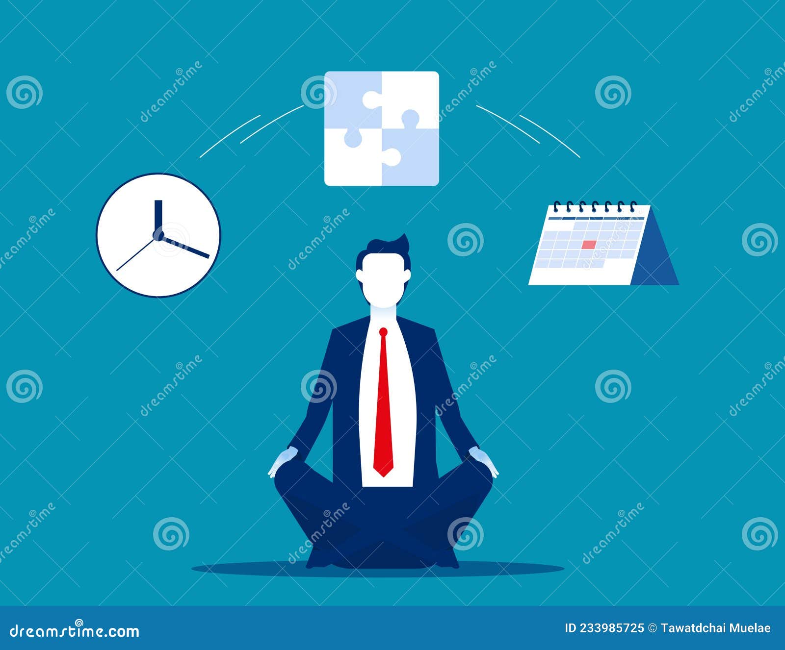 Productive Time Management. Discipline of Business Vector Illustration ...