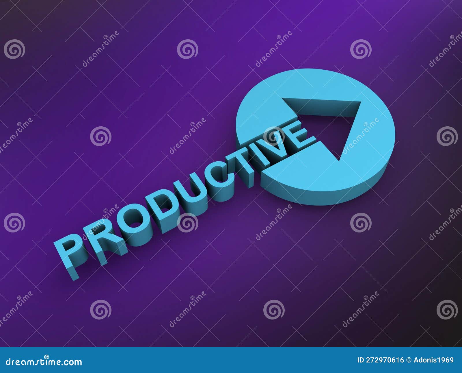 Productive Market Strategizing Blue Gradient Concept Icon Cartoon ...