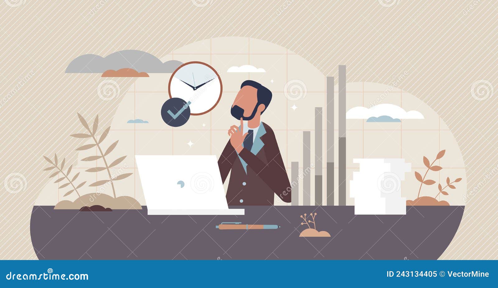 Productive Work with Effective Process Time Management Tiny Person ...