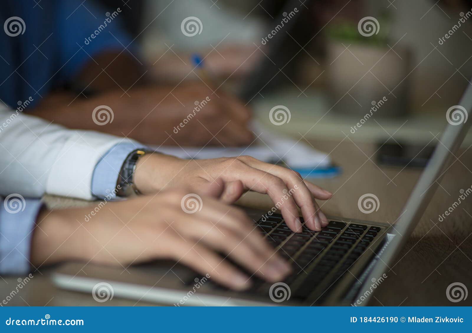 Productive workday stock photo. Image of females, computer - 184426190