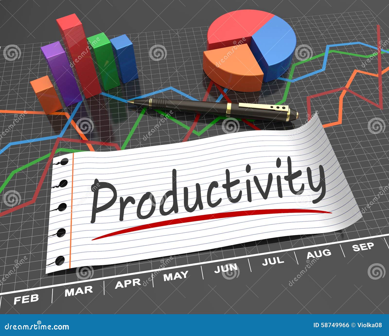 Productividad y desarrollo stock de ilustración. Ilustración de ...