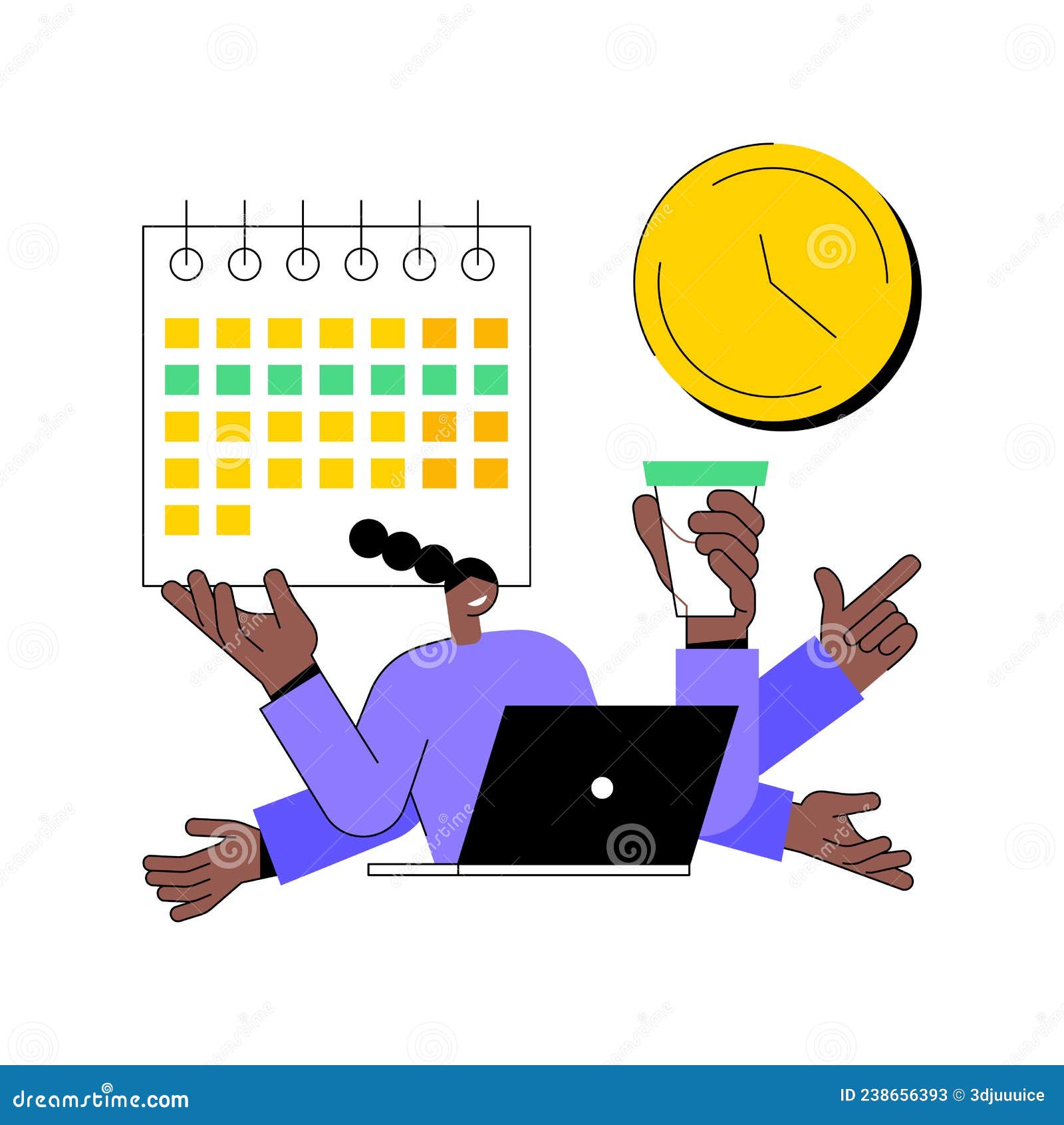 Productivity Abstract Concept Vector Illustration. Stock Illustration ...