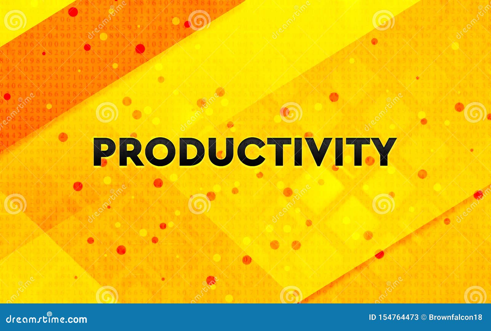 Productivity Abstract Digital Banner Yellow Background Stock ...