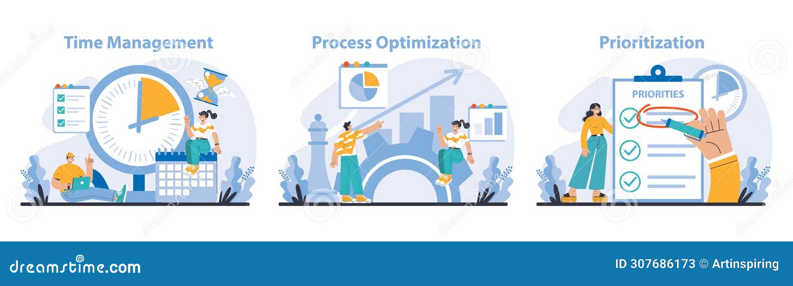 Prioritization Techniques Brochure Template Cartoon Vector ...