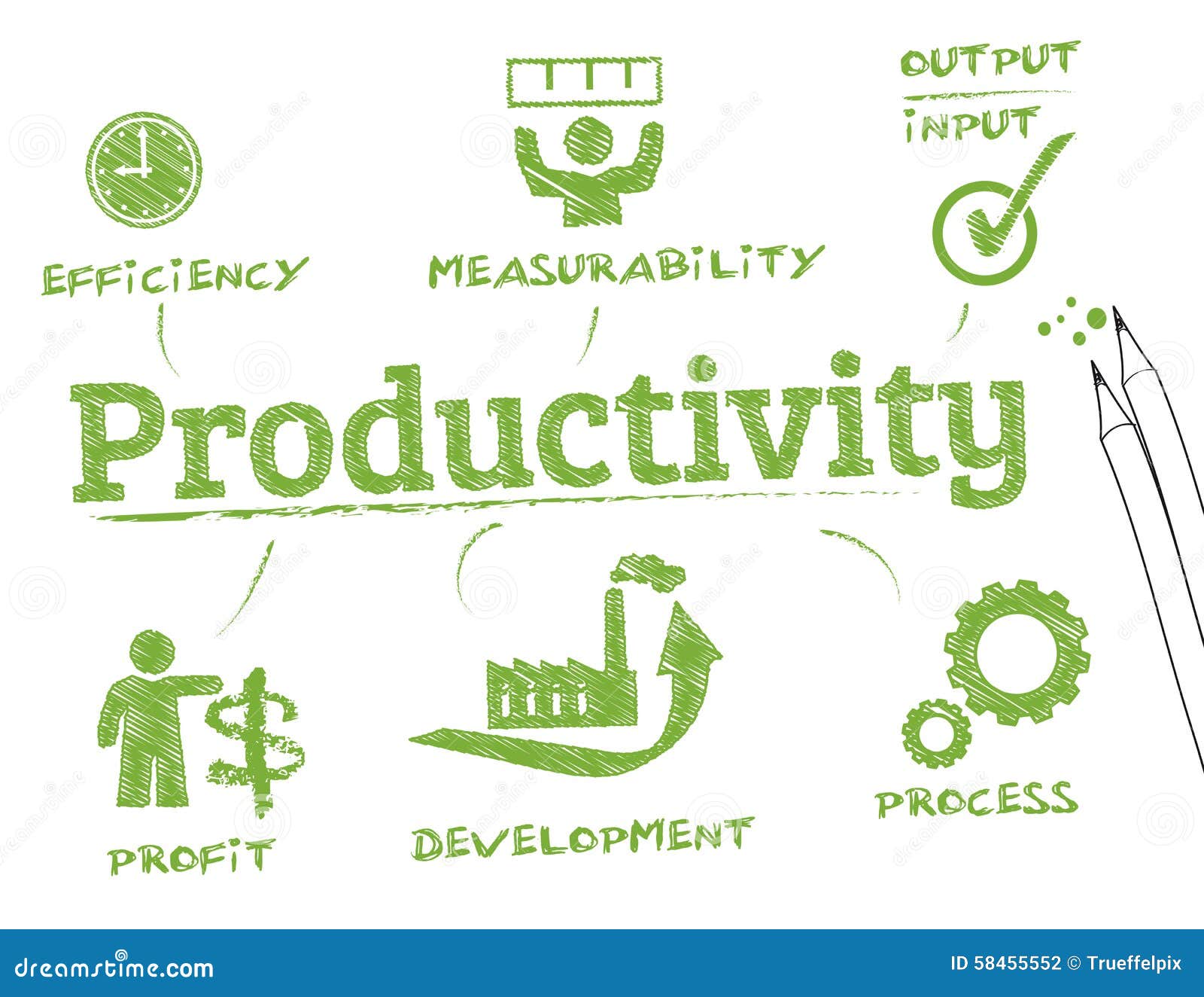 Productivity stock illustration. Illustration of consultant - 58455552