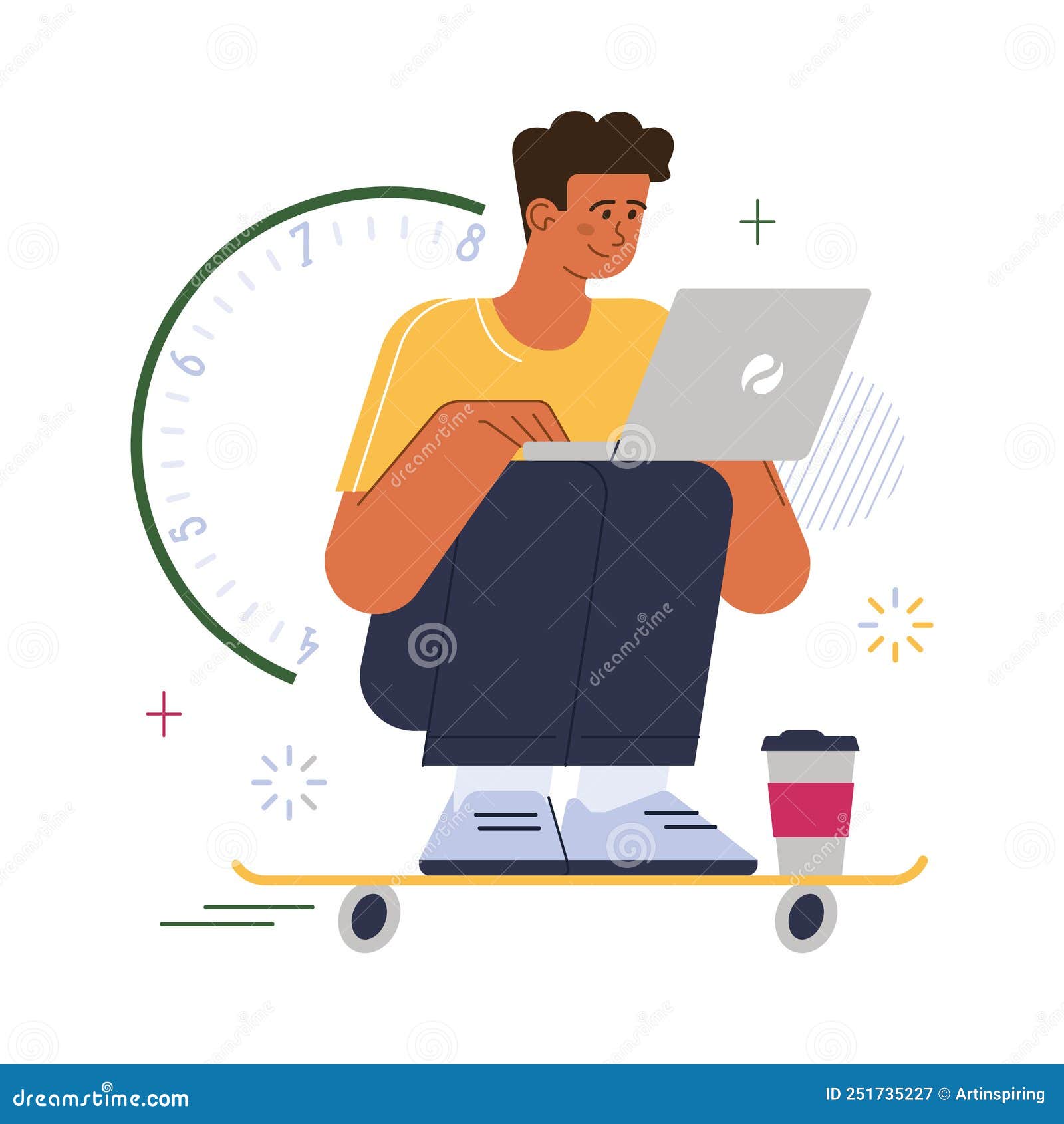 Productivity Concept. Employee Job Performance Efficiency Stock ...