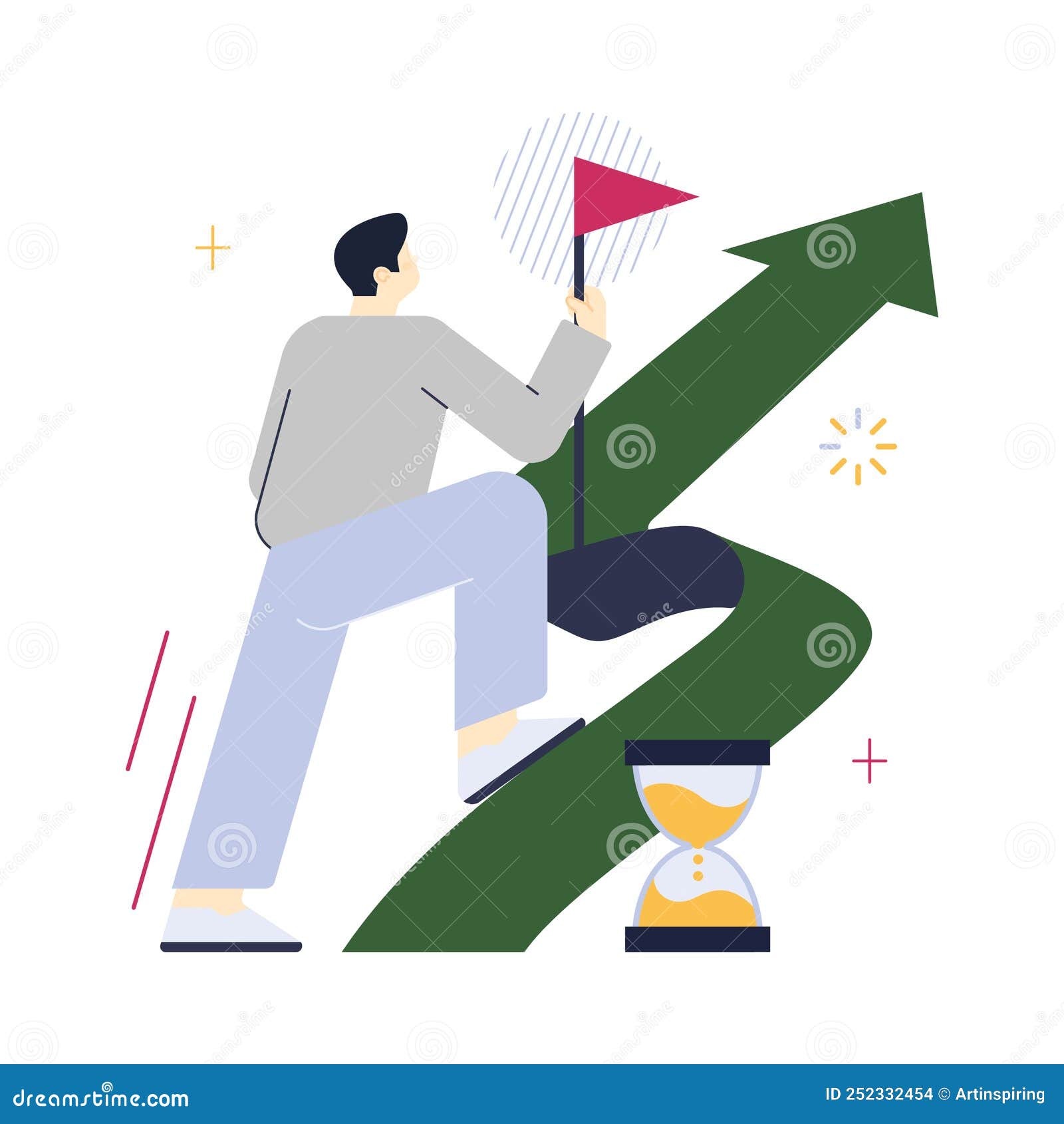 Productivity Concept. Employee Job Performance Efficiency Stock Vector ...