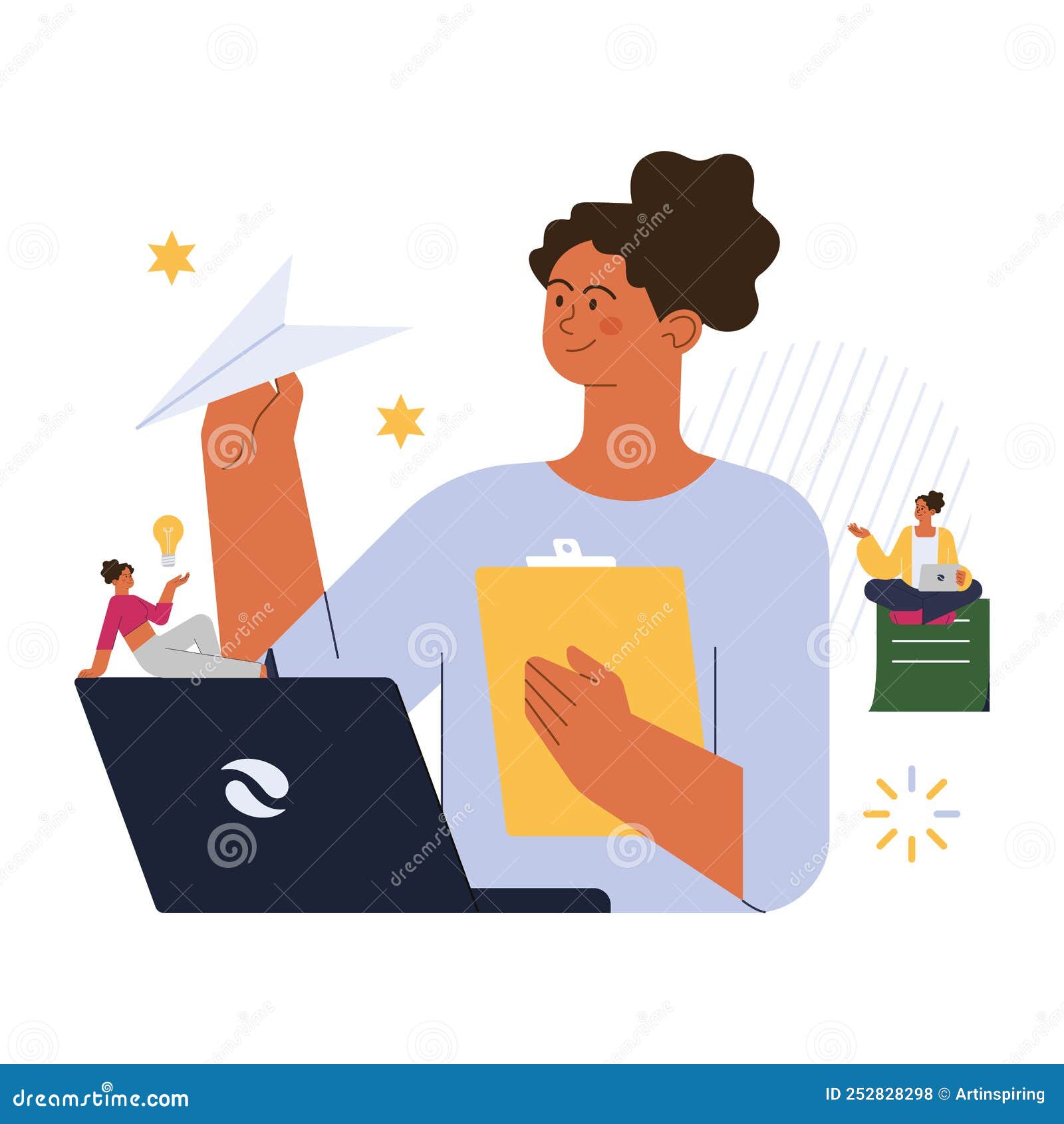 Productivity Concept. Employee Job Performance Efficiency Stock Vector ...