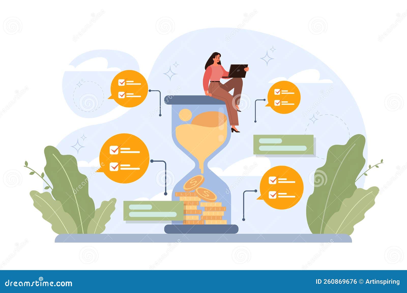 Productivity Concept. Employee Job Performance Efficiency Stock ...