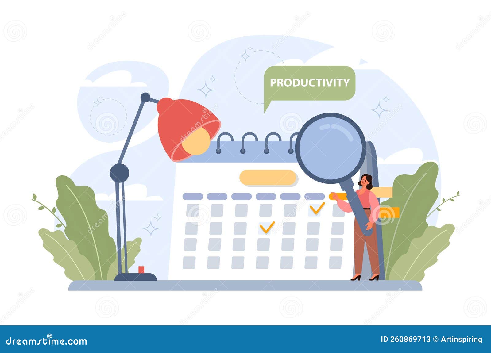 Productivity Concept. Employee Job Performance Efficiency Stock Vector - Illustration of ...