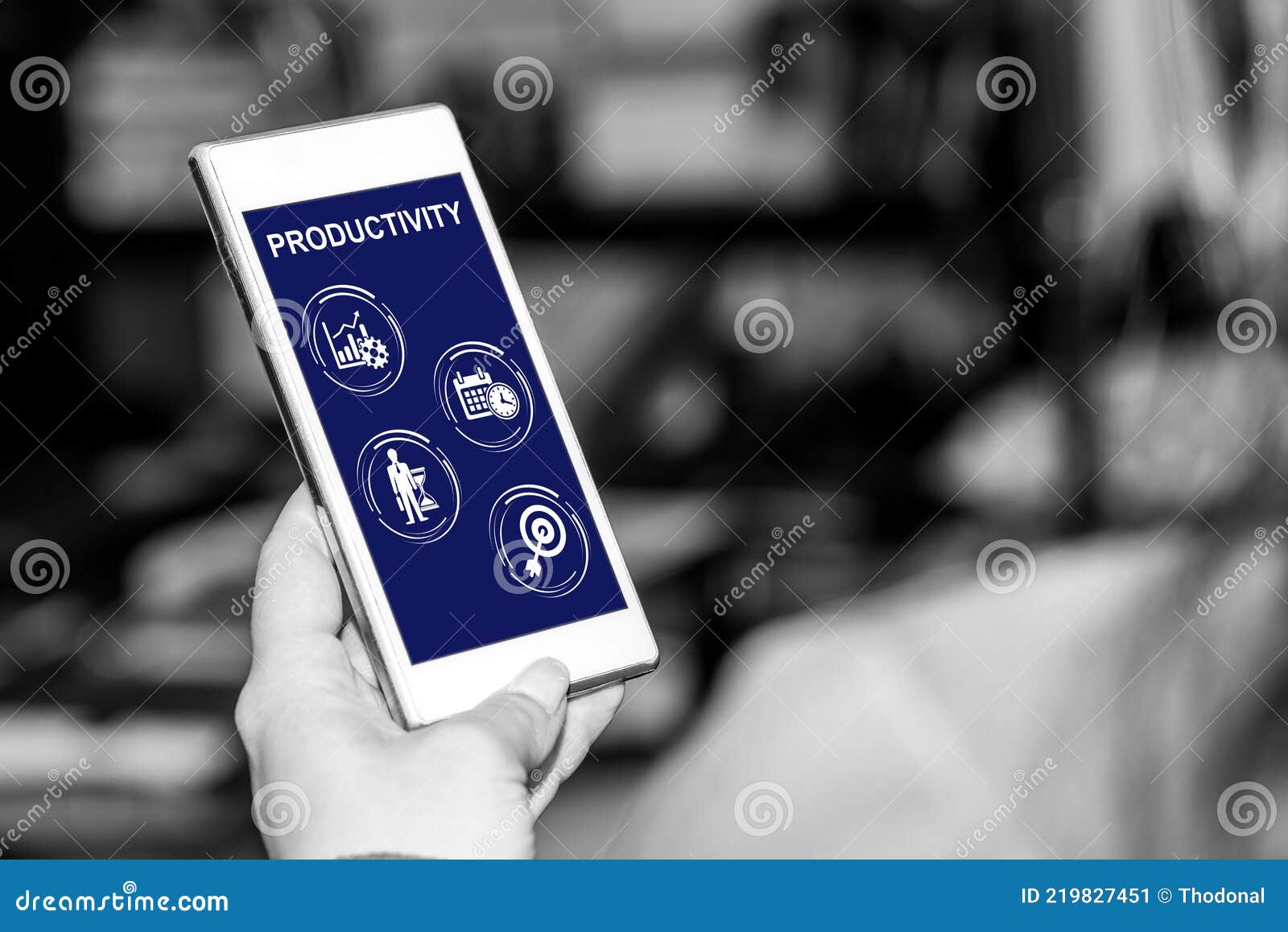 Productivity Concept on a Smartphone Stock Image - Image of achievement ...
