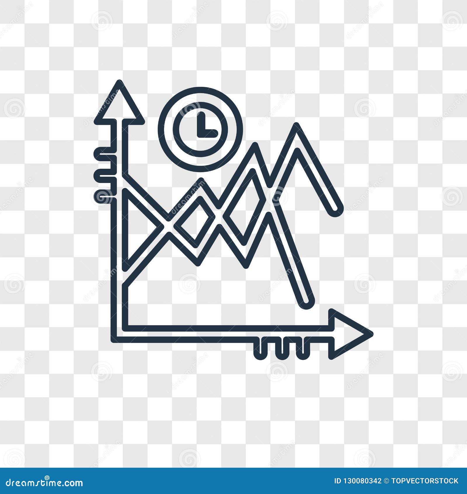 Productivity Concept Vector Linear Icon Isolated on Transparent Stock ...