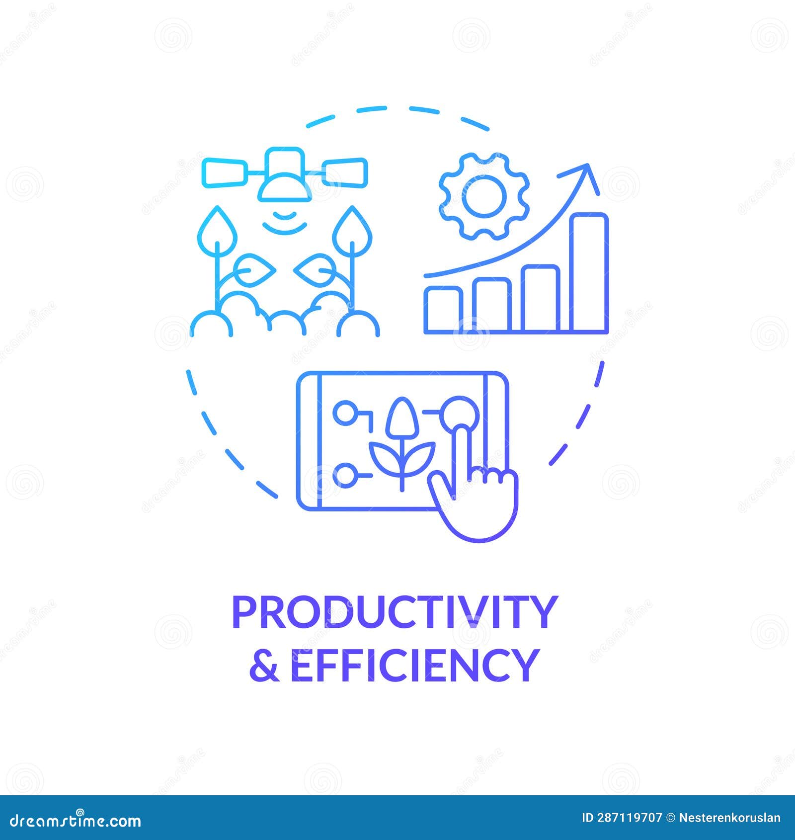 Productivity and Efficiency Blue Gradient Concept Icon Stock Vector ... Productivity and Efficiency Blue Gradient Concept Icon Stock Vector ...