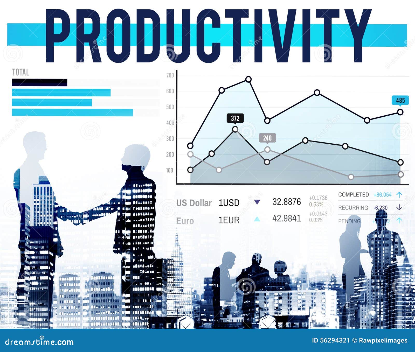 Productivity Efficiency Figures Work Flow Concept Stock Image - Image ...