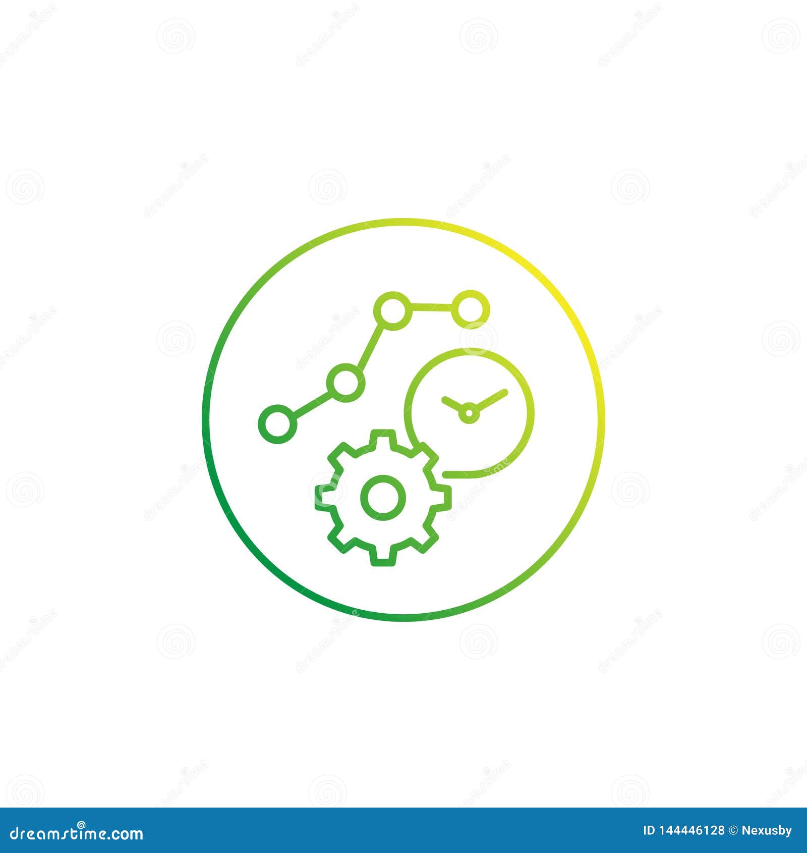 Productivity, Efficiency Icon, Linear Style Stock Vector - Illustration ...