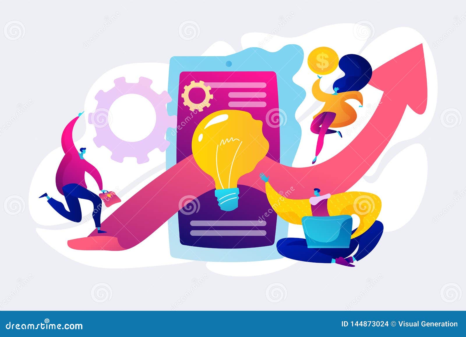 Productivity Concept Vector Illustration. Stock Vector - Illustration ...