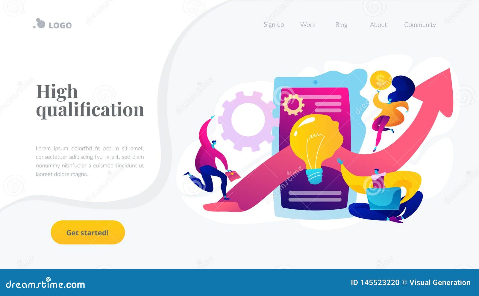 Qualification Infographic In 3D Style Vector Illustration ...