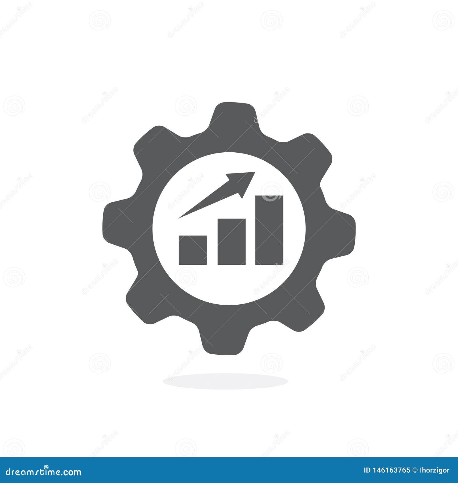 Productivity Flat Icon on White Background Stock Vector - Illustration ...