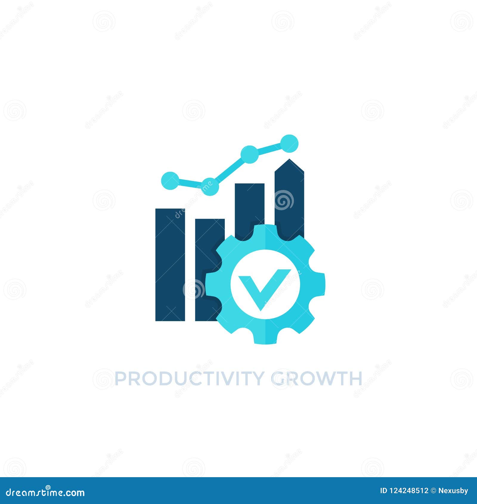 Productivity Growth Vector Icon Stock Vector - Illustration of design ...