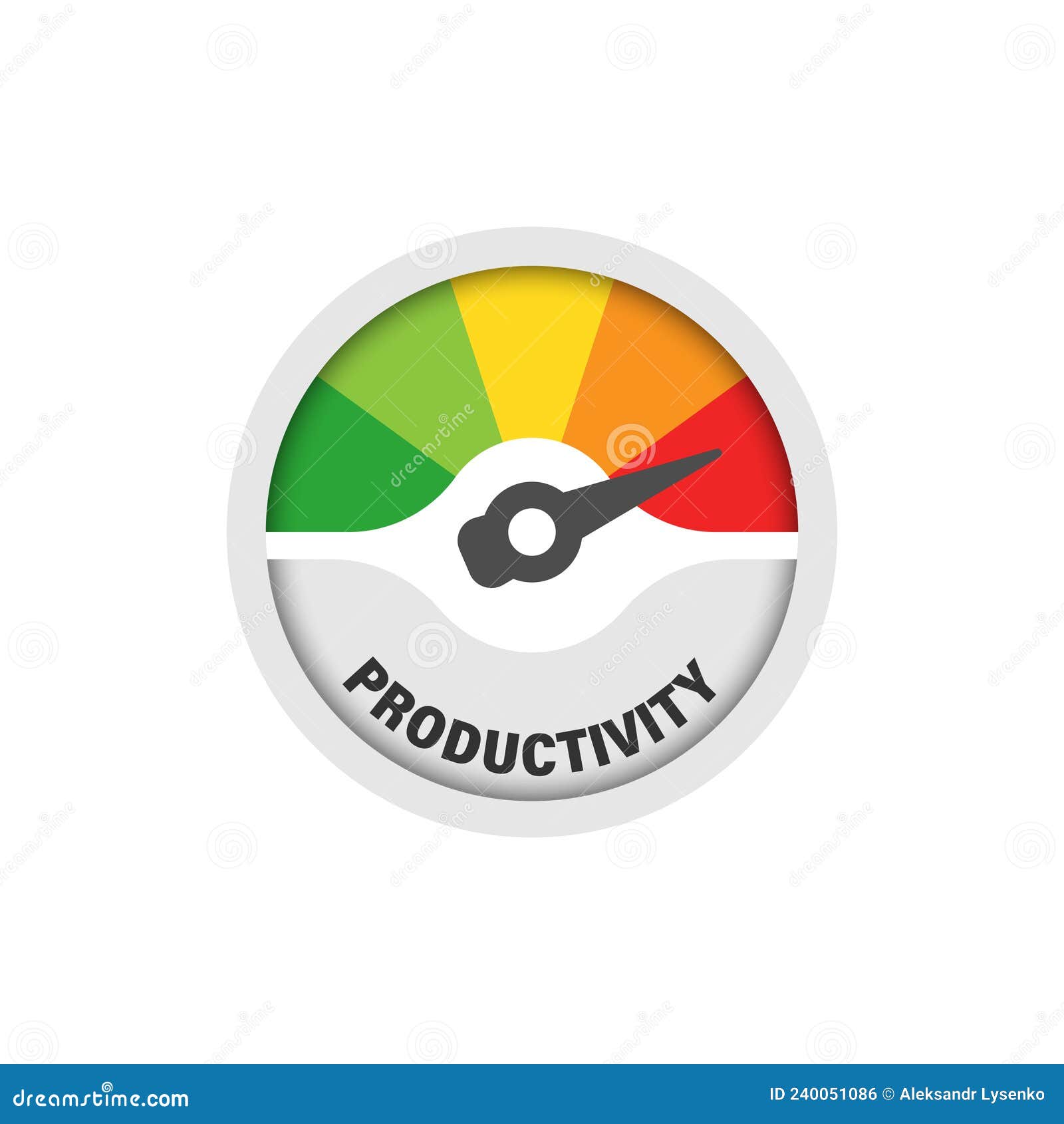 Productivity Icon in Flat Style. Process Strategy Vector Illustration ...